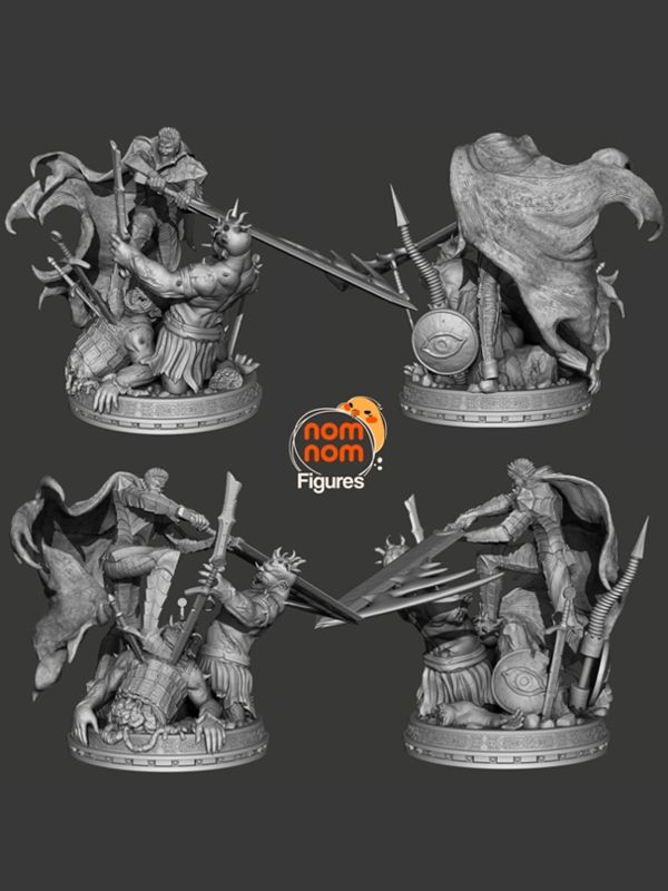 GUTS - BERSERK - VERSION 2. QueenFreak3D. Impresión 3D.