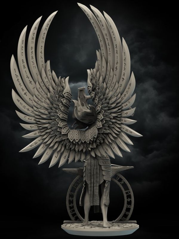 SINDRA ANGEL OF FORGE. QueenFreak3D. Impresión 3D.